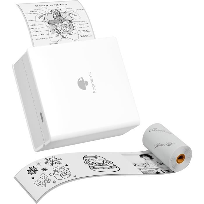 M02 Imprimante Portable Thermique Mini Imprimante Photo Bluetooth Sans ...