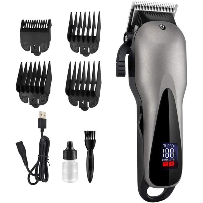 Tondeuses à Cheveux Professionnelles Coupe de Cheveux sans Fil Tondeuse Cheveux Rechargeable 4 ...