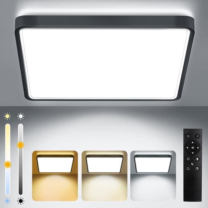 Bedee 36W Plafonnier LED dimmable avec télécommande, 4800LM lampes ...