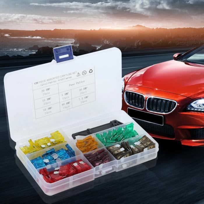 Vvikizy fusible de voiture Kit d'assortiment de fusibles à lame de ...
