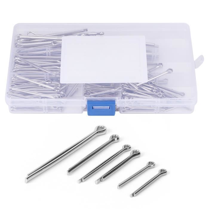 Assortiment de goupilles fendues - YOSOO - Kit de fixation - Blanc - Acier - Cdiscount Bricolage