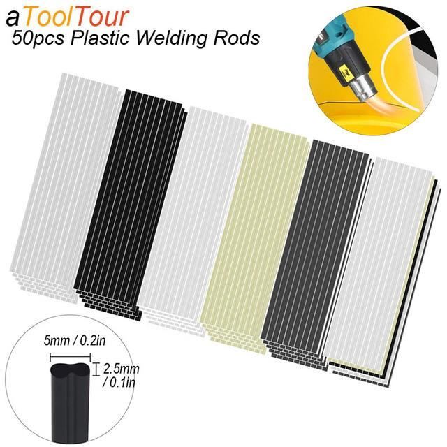 BAGUETTE TIG,50pcs Rod PVC--Jeu de tiges de soudage en plastique ABS PP PVC PE, 50 pièces ...