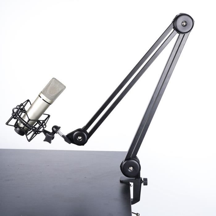 Bras de microphone Microphone bras de flèche support de bras de micro ...