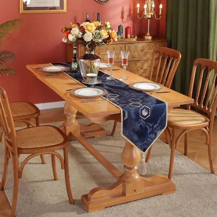 Chemin De Table À Pampilles Chemins De Table Avec Pompons Jacquard ...