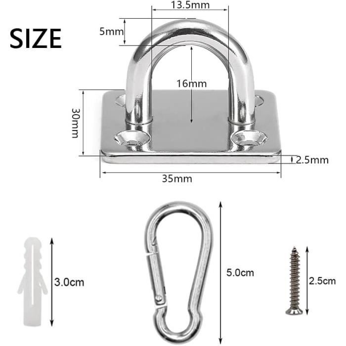 Trou De Fixation M5, Plaque Oculaire En Acier Inoxydable, Crochet De ...