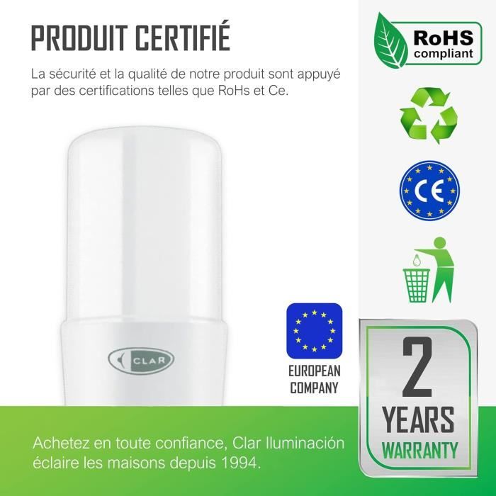 Ampoule Led Tube E14 9W Ampoule Led Culot À Vis E14 Led 9W Équivalent À ...