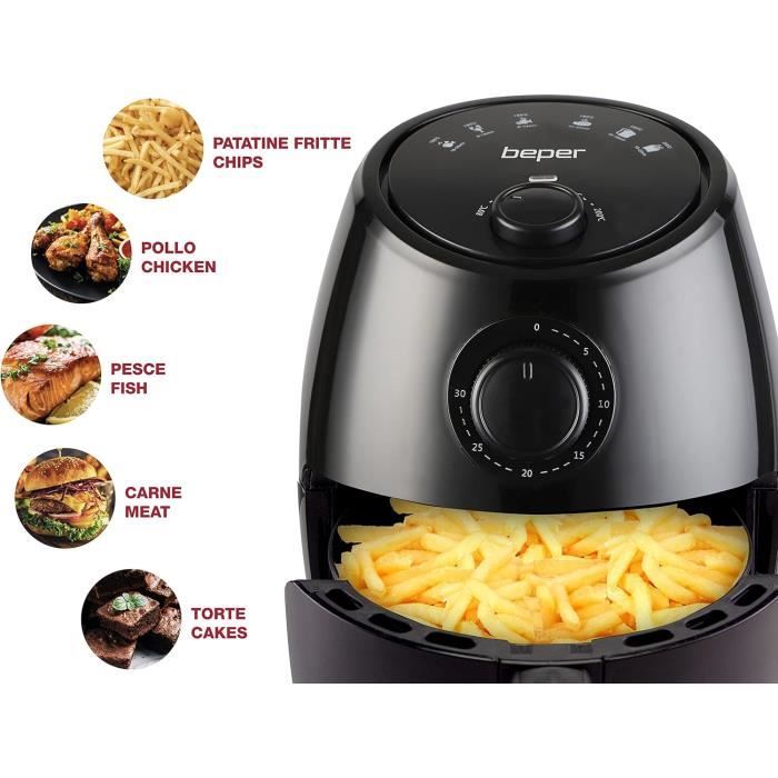 BEPER P101FRI001 Friteuse à air chaud, sans huile, minuterie et température réglable, récipient ...