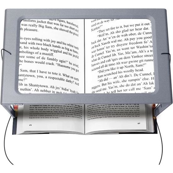 Loupe De Lecture 3X Avec 12 Lumineuse Led Et Support Pliant Mains Libres, Loupe Eclairante Pour ...