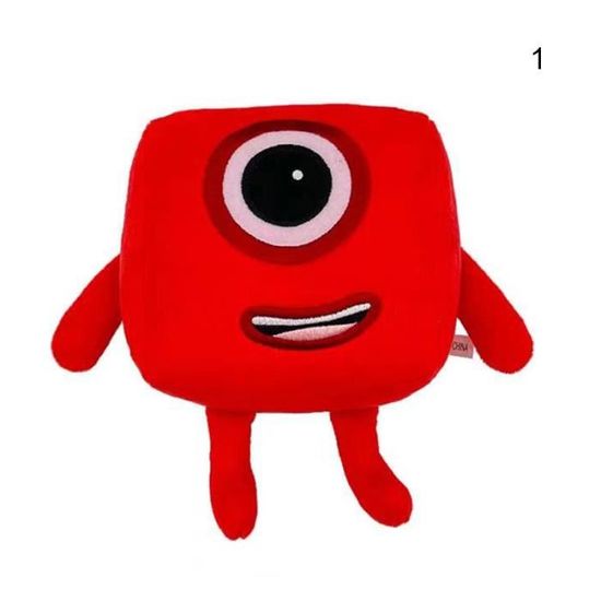 Jouet en peluche de carré rouge, dessin animé doux et durable, cadeau ...