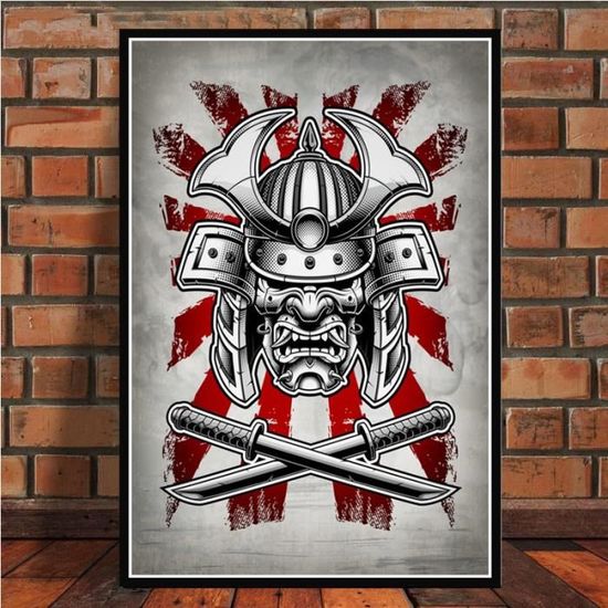 Affiches et imprimés en toile du japon Bonsa Bushido samouraï Kanji ...