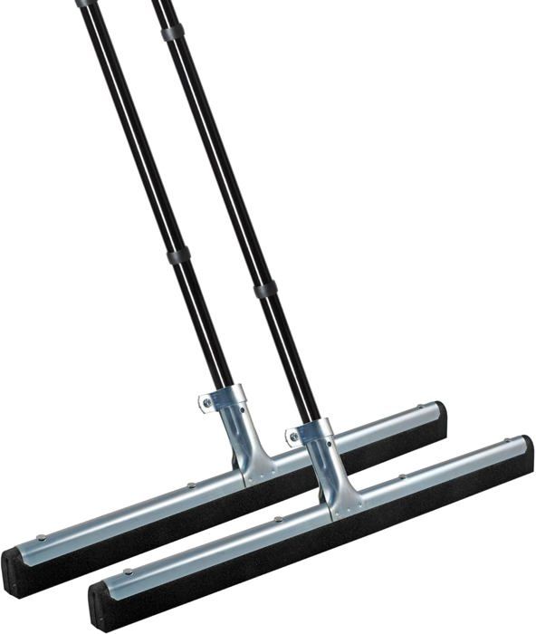 Lot De 2 Raclettes À Eau En Caoutchouc Avec Manche - 60 Cm - Pour ...