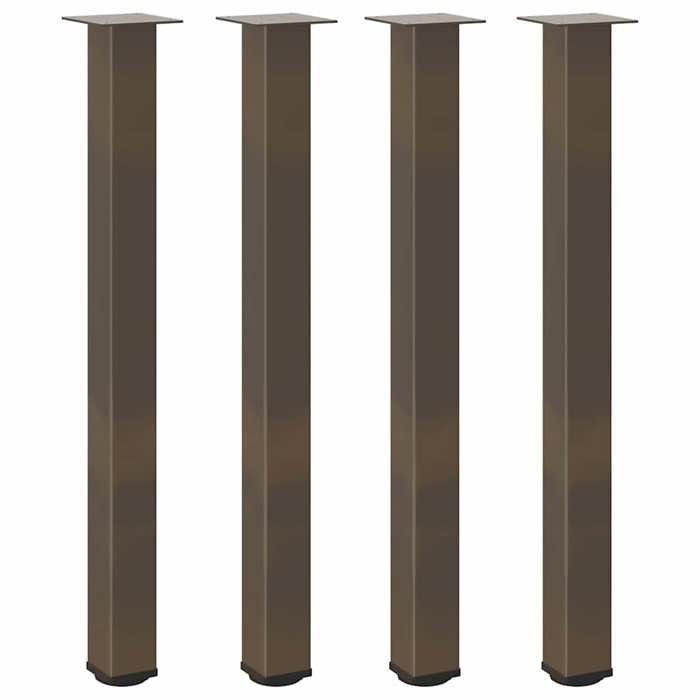 Pieds de table de bar - Support/Meuble - 4 pièces Acier naturel 100-102 ...
