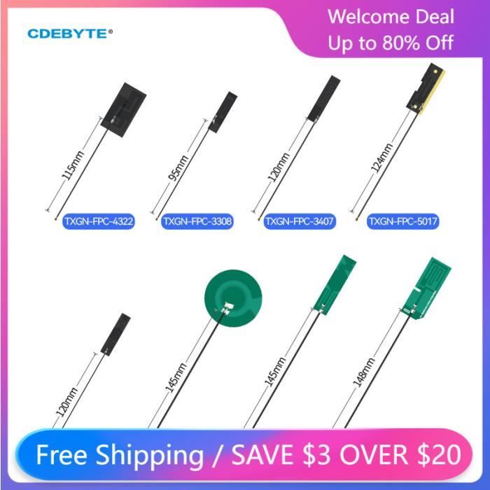 TXGN-PCB-3508-10 pcs-Lot 4G Wild IPEX-I PCB antenne intégrée 3dbi ...