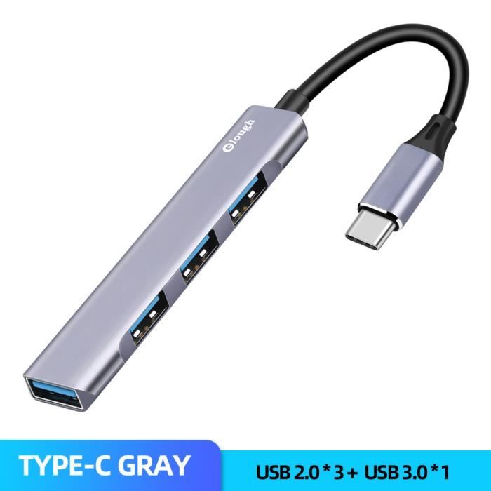 Concentrateur USB C 4 en 1 - Elough HUB USB Type C vers compatibles ...