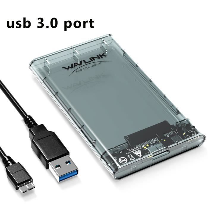 Port transparent 3.0 - boîtier de disque dur SATA vers USB 3.0, pour ...