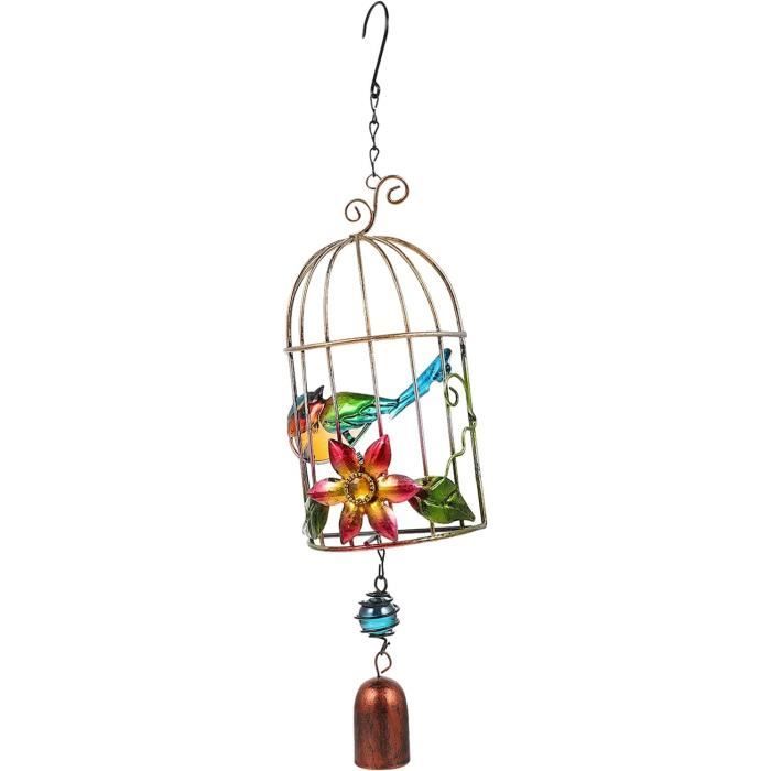 Cage À Oiseaux Vent Carillon Vent Vintage Cloche Pendentif en Plein Air ... Cage À Oiseaux Vent Carillon Vent Vintage Cloche Pendentif en Plein Air ...