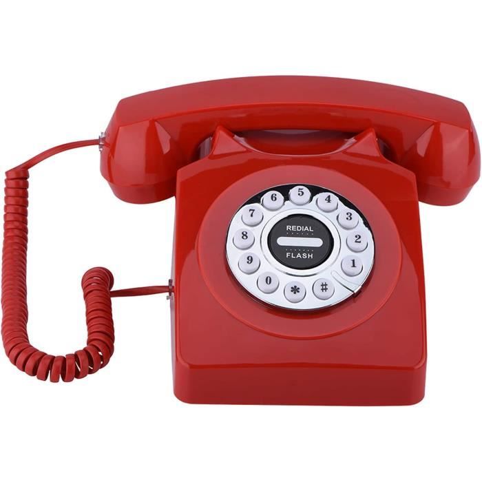Téléphone Filaire dans Un Design rétro, téléphone Fixe Vintage ...