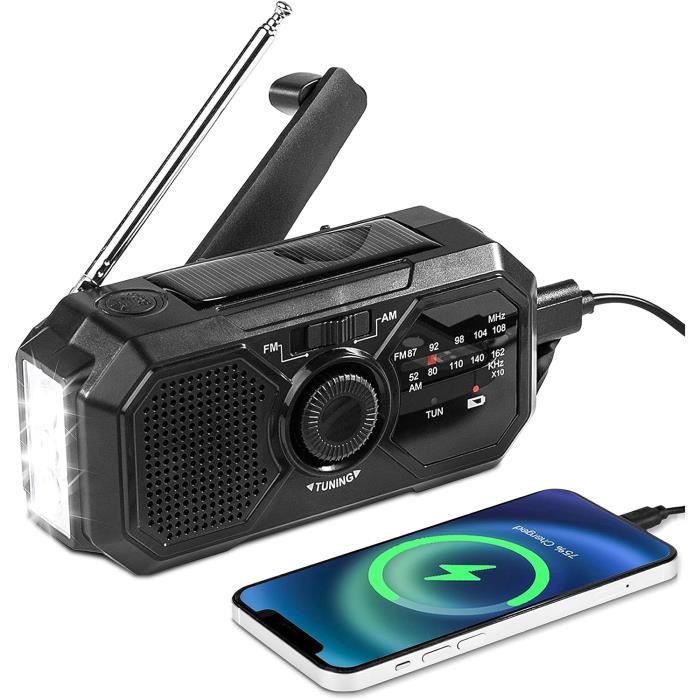 Solaire Radio D'Urgence Am Fm Énergie Portable Radio Solaire 2500Mah ...