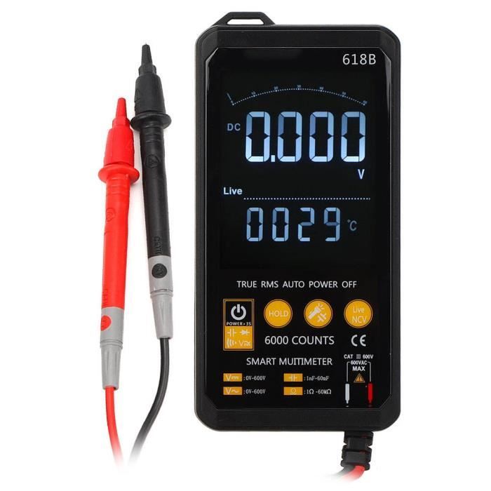 Cikonielf multimètre True RMS Multimètre numérique LCD 618B 3.2in True ...
