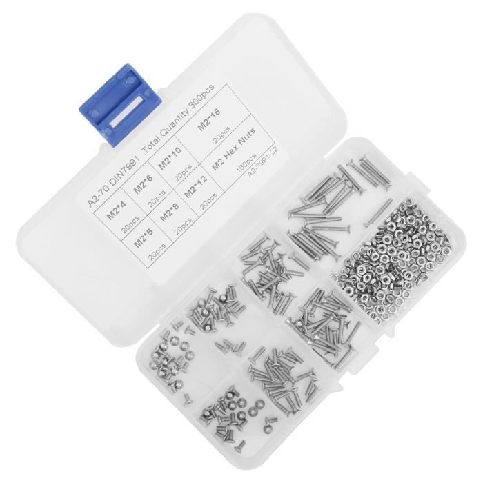 Jeu De Vis Et Écrous Vis Et Écrous, Organisateur De Vis 300 Pièces Vis ...