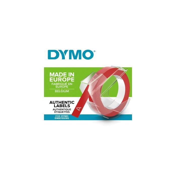 Rubans 3D DYMO - Finition brillante - 9mm x 3m - Rouge - Cdiscount ...