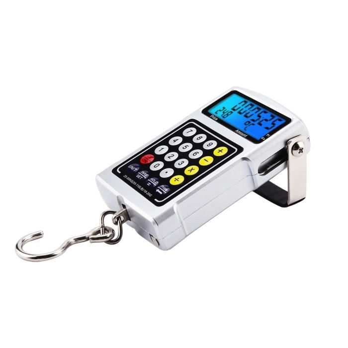 Balance à Poisson, écran LCD Rétroéclairé Balance de Pêche de 110 Lb/50 ...