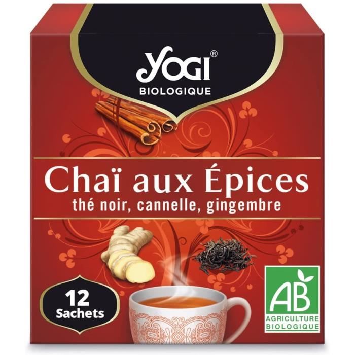 The Et Infusion - Biologique Chaï Épices 100% Bio Thé Noir Cannelle ...