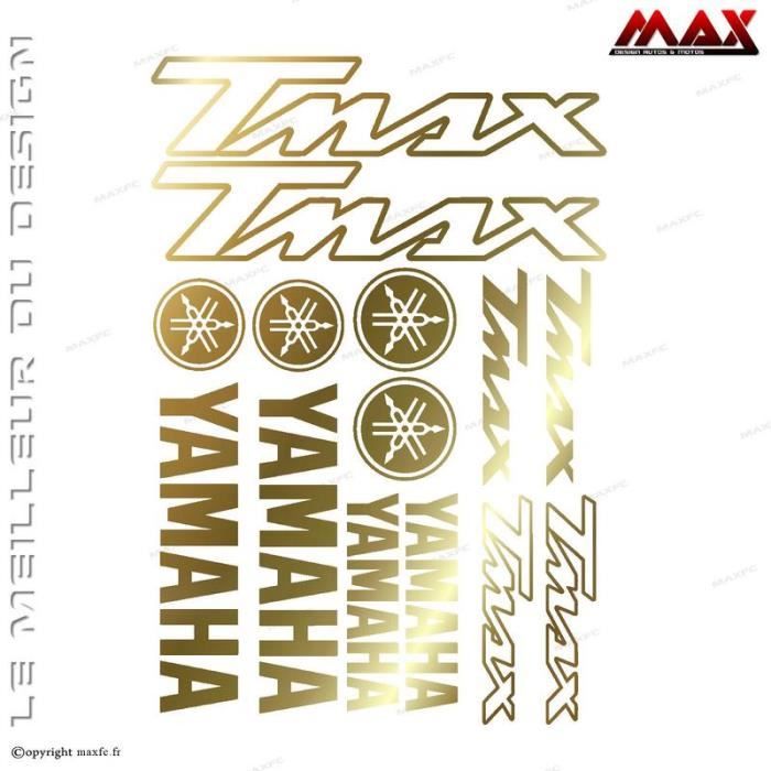 12 Stickers TMAX - OR - YAMAHA T-MAX T MAX 500 530 750 1000 liserés ...