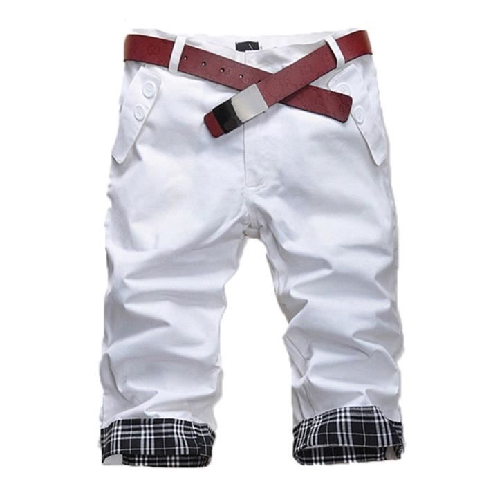 Short Homme uni de slim Shorts Homme sport Vêtement Masculin WZ358 ...