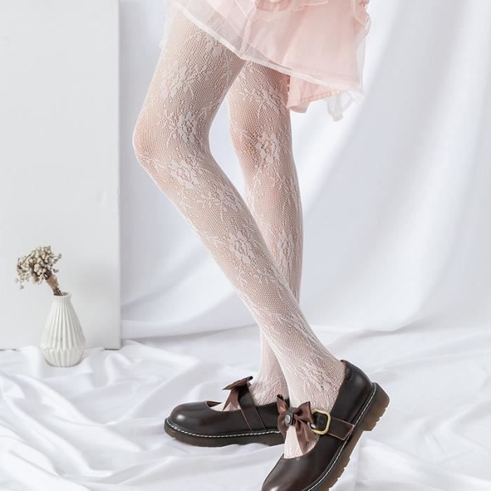 Collant,bas en Nylon à rayures Lolita pour femmes, collants fins et ...