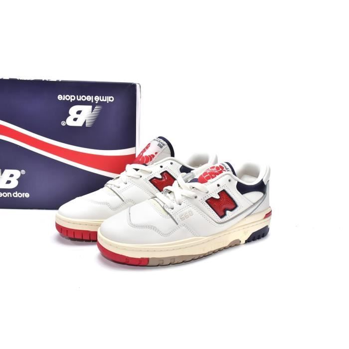 BASKETS X Aimé Leon Dore x NEW-BALANCEX NB 550 White Red Navy BB550LI1 ...