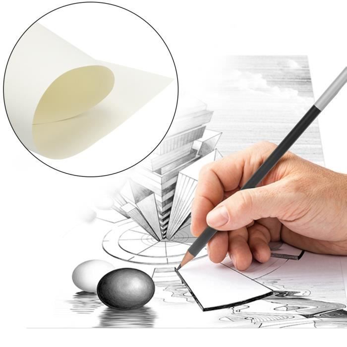 Mxzzand Papier à croquis Artiste Croquis Papier 4K 20 Feuilles Art ...
