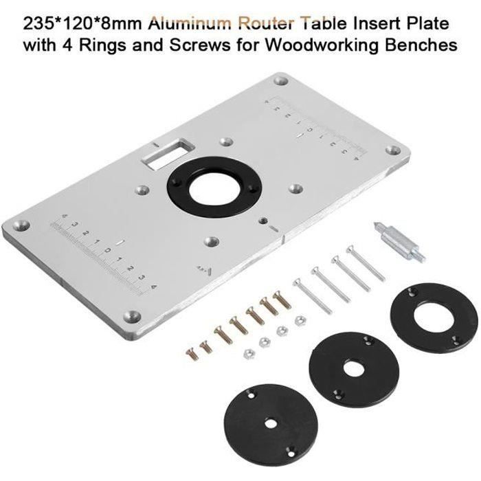 Trust-Aluminum routeur Table Plaque Insérer Pour charpenterie avec 4 ...