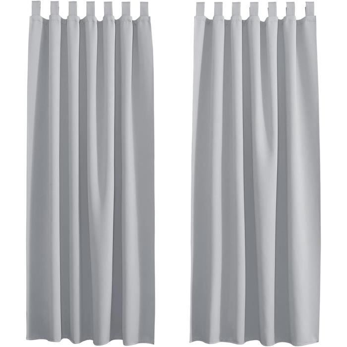 Rideaux De Fenêtre - Rideau Occultant Double Rideau Thermiques À Pattes ...