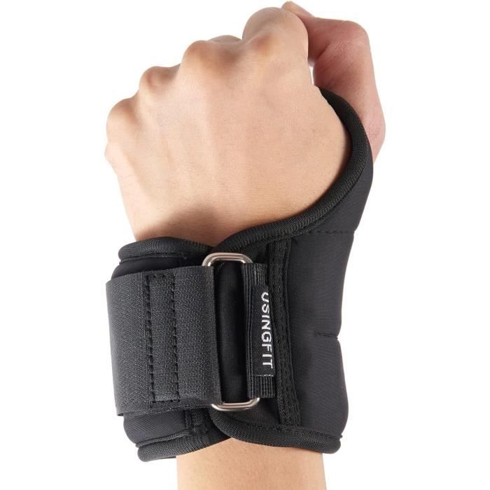 USINGFIT Poids Poignets Leste Poignet Gants Lestés 2 * 0.5kg - 2 * 1kg ...