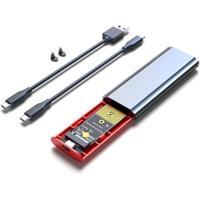M2 Ssd Nvme Boîtier M.2 Vers Usb 3.1 Ssd Box Case Pour M.2 Pcie Nvme M Key 2230-2242-2260-2280 ...