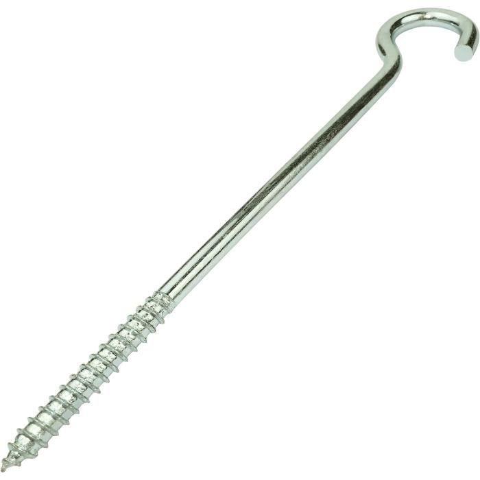 C57999 - Lot De 5 Crochets Pitons Coudés À Visser Ø8X150 Mm En Forme C ...