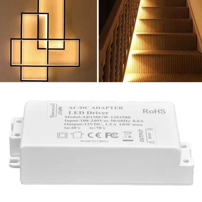 KEM - Pilote de LED 12V 18W Driver LED 18W Transformateur d ...