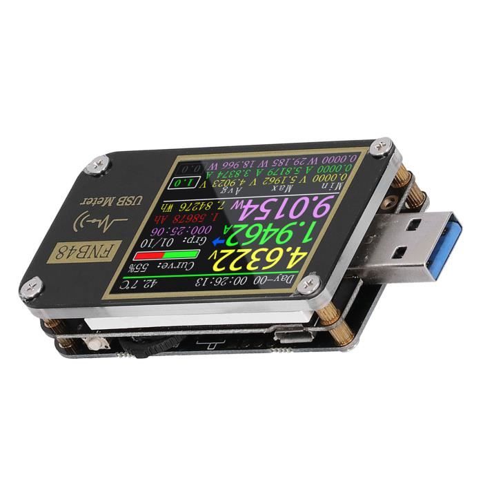 VBESTLIFE compteur de courant Voltmètre USB Ampèremètre Écran couleur ... VBESTLIFE compteur de courant Voltmètre USB Ampèremètre Écran couleur ...