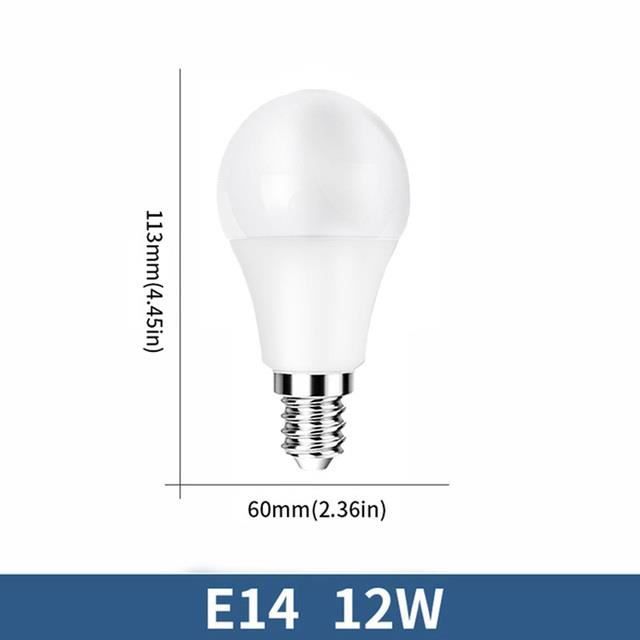 Ampoule,E14 12W-Natural Light-AC220V (189-265V)--Ampoules LED E14, 3-6-9-12-15-18-20W, AC 110 ...