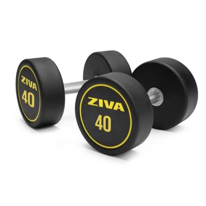 ZIVA Performance Haltére Ronde 40kg - Noir- Jau - Cdiscount Sport