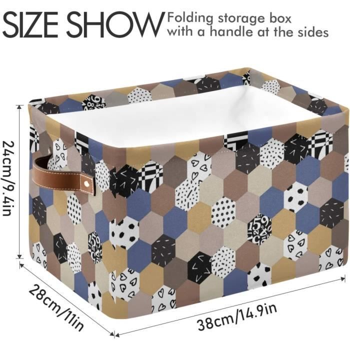 Grand Panier De Rangement Pliable Abstrait Coloré Sans Couture En Tissu ...