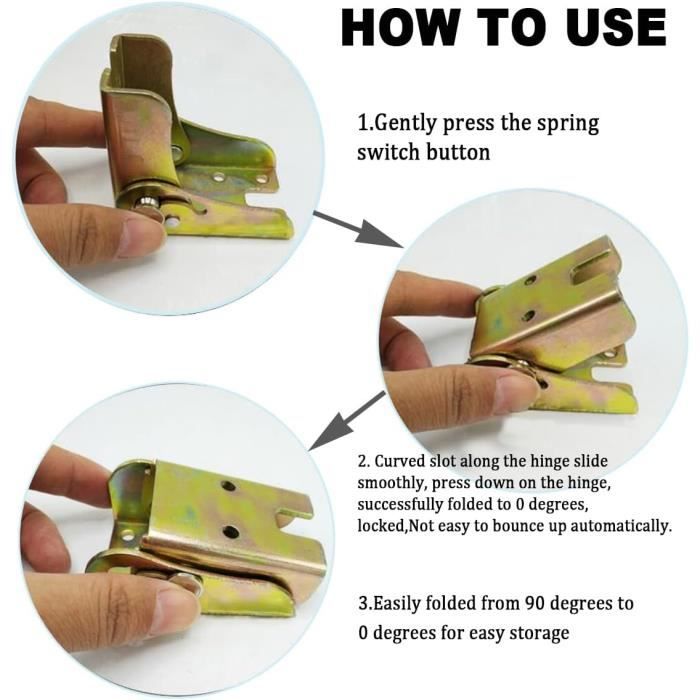 Folding Table Leg Hinges 90° self-Locking Hinge Support Table Folding ...