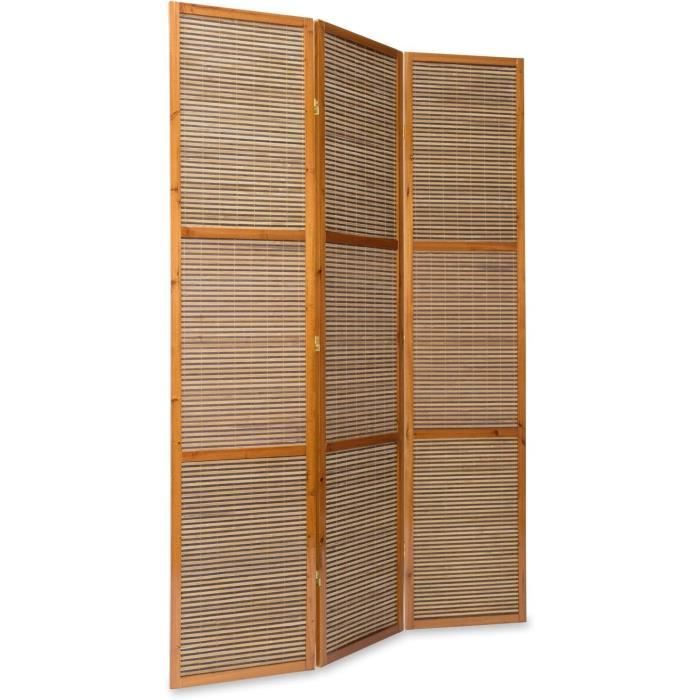 3 pan Divur de pièce paravent Taille spéciale 2 m de Hauteur - Bois ...