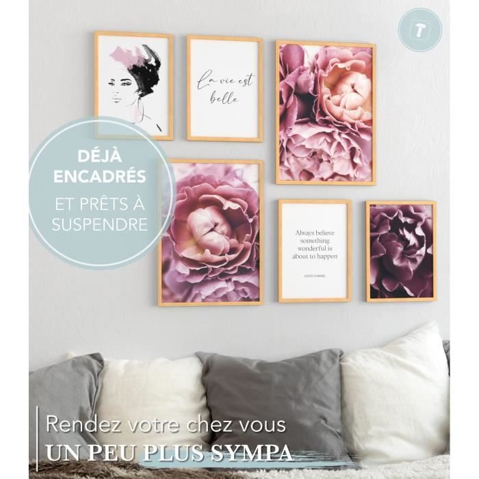 Set Mood Posters, Tableau Décoration Murale « Coco Violet » Cadres En ...