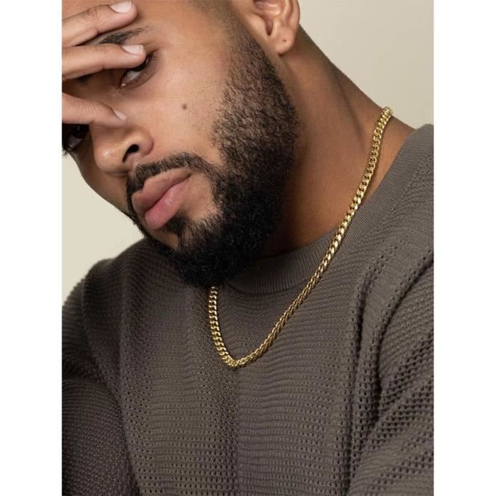 Chaîne Collier Cubaine Homme Femme De 3-6-9-12Mm En Acier Inoxydable ...