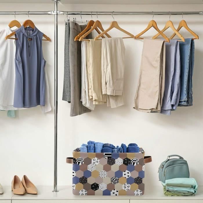 Grand Panier De Rangement Pliable Abstrait Coloré Sans Couture En Tissu ...