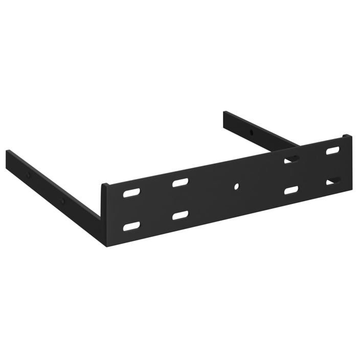BONNIE®323889 Floating Corner Shelf High Gloss Black 25x25x3,8 cm MDF ...