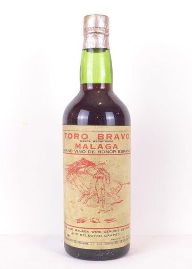 Vin blanc - malaga toro bravo fine old wine (non millésimé années 1960 ...