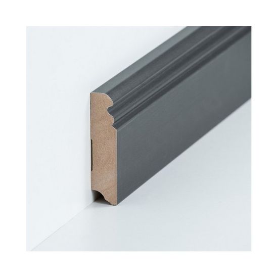 Plinthe MDF 19 x 80 x 2500 mm âme MDF pelliculée Plinthe grise by ...